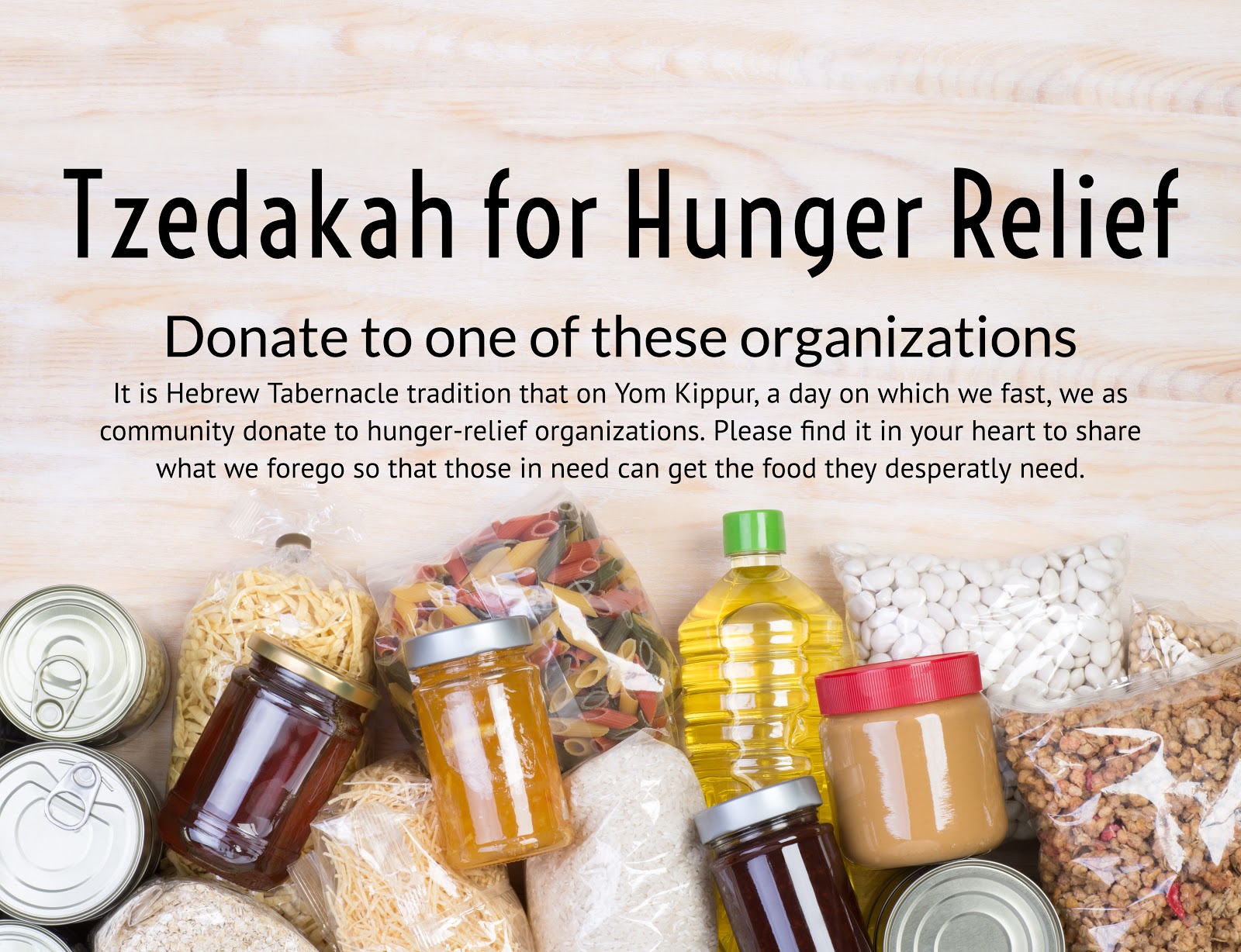 Tzedakah - Hebrew Tabernacle Congregation